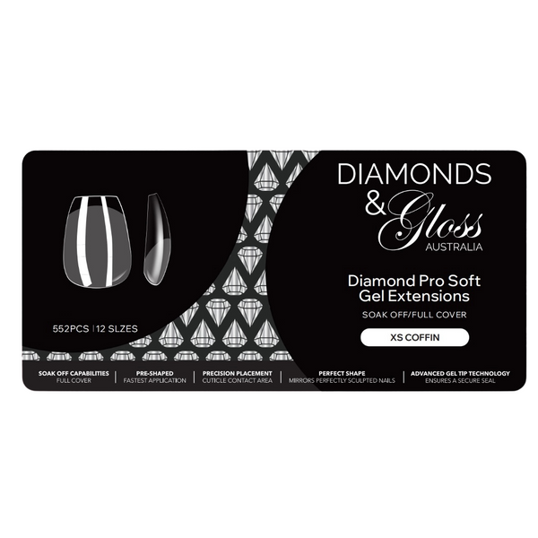 Diamond pro soft gel extention tips - Diamonds & Gloss Australia
